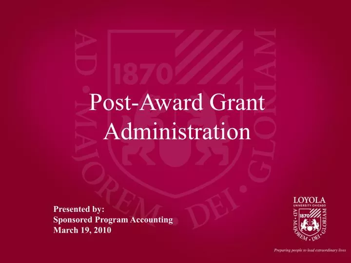 PPT - Post-Award Grant Administration PowerPoint Presentation, free ...
