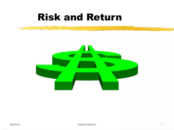 PPT - Risk and Return PowerPoint Presentation, free download - ID:3009381