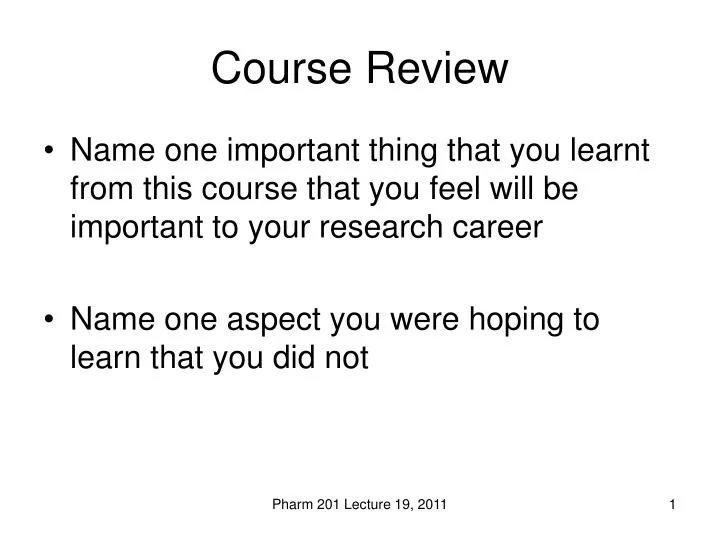 PPT - Course Review PowerPoint Presentation, free download - ID:3009391