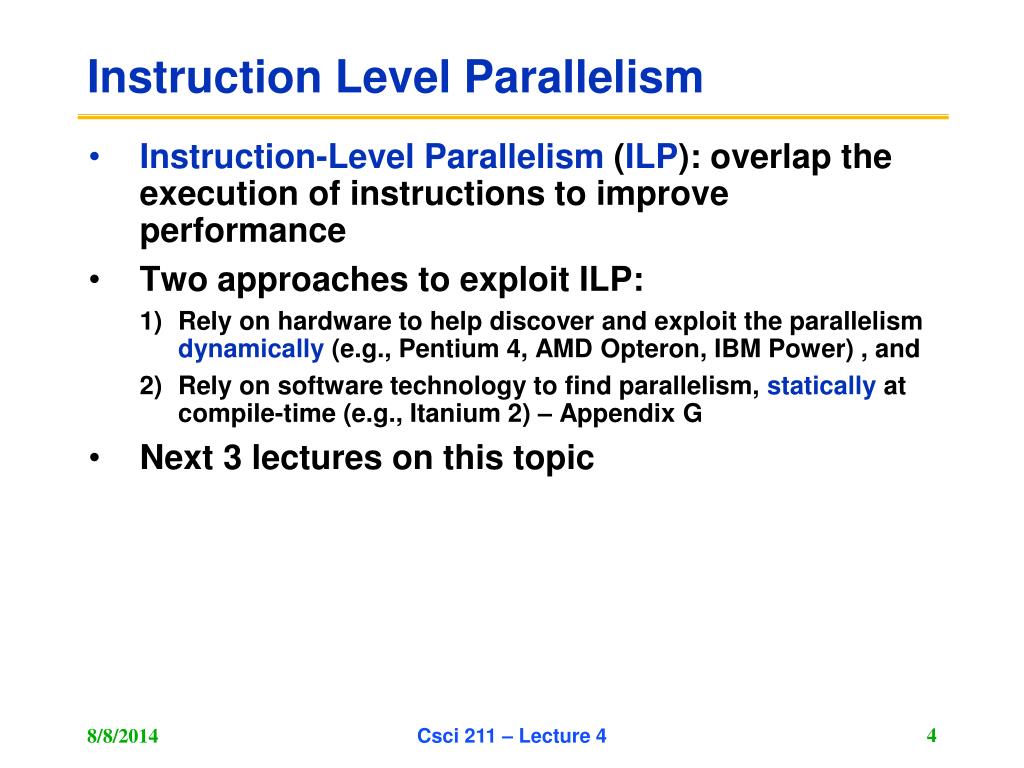 Ppt Csci 211 Computer System Architecture Lec 4 Instruction Level Parallelism Powerpoint