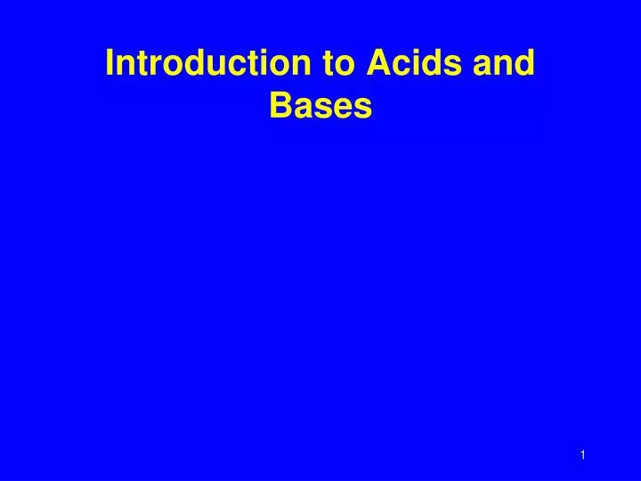 PPT - Introduction to Acids and Bases PowerPoint Presentation, free ...