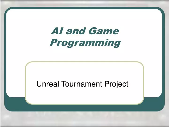 PPT - AI and Game Programming PowerPoint Presentation, free download ...