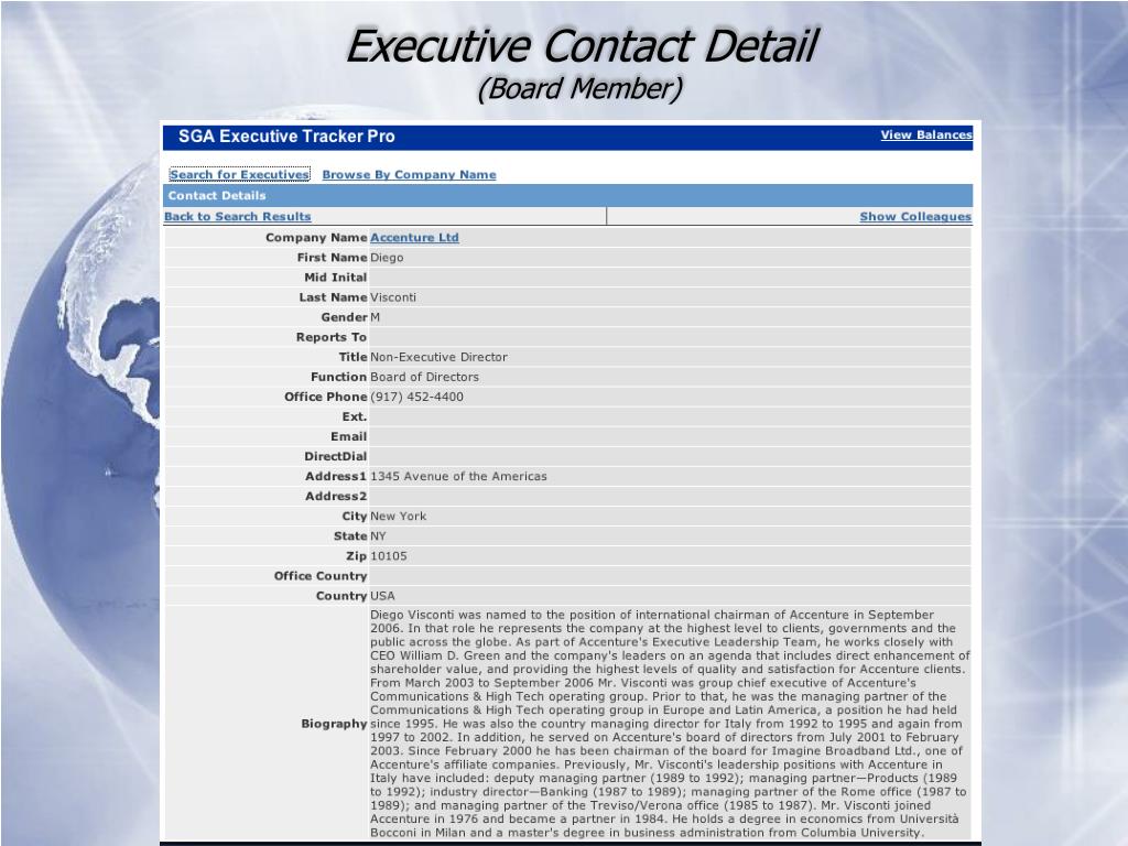 PPT - SGA Executive Tracker: Your Source for Accurate Executive Data ...