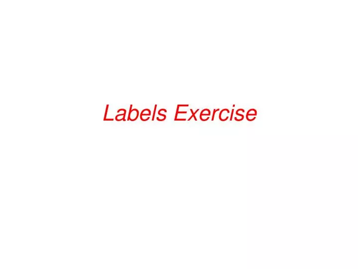 PPT - Labels Exercise PowerPoint Presentation, free download - ID:3010694