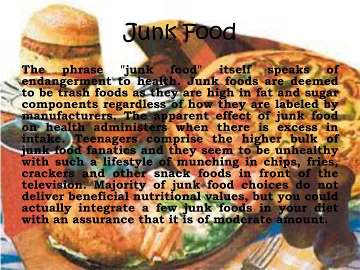PPT - Junk Food PowerPoint Presentation, free download - ID:3011525