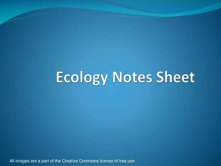 PPT - Ecology Notes Sheet PowerPoint Presentation, free download - ID ...