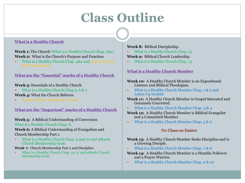 PPT - What does a Healthy Church and Healthy Church Member Look Like ...