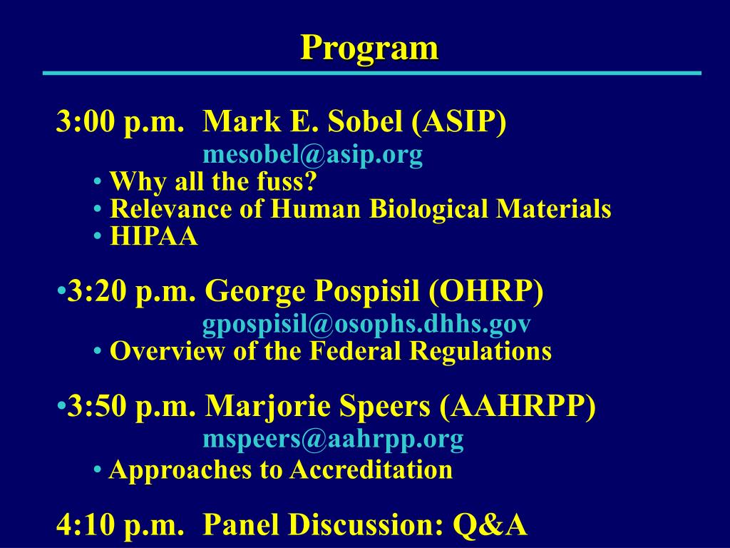 PPT - Human Research Protection Programs 1a: How to Navigate Human ...