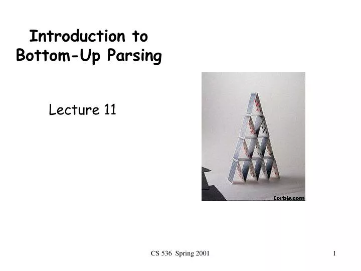 PPT - Introduction to Bottom-Up Parsing PowerPoint Presentation, free ...