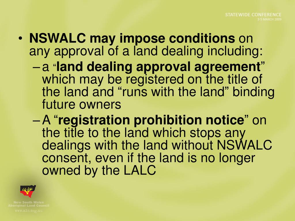 PPT - Land Dealings amendments to Aboriginal Land Rights Act 1983 ...