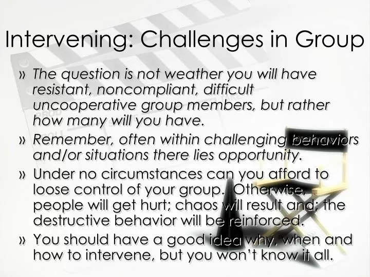 PPT - Intervening: Challenges in Group PowerPoint Presentation, free ...