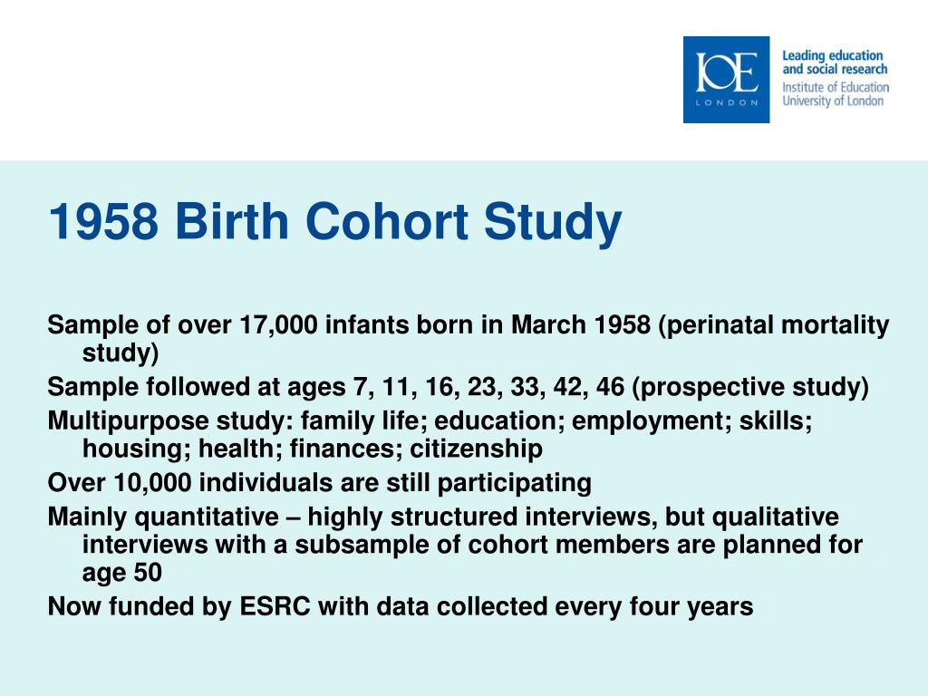 PPT - Jane Elliott Research Director National Child Development Study ...