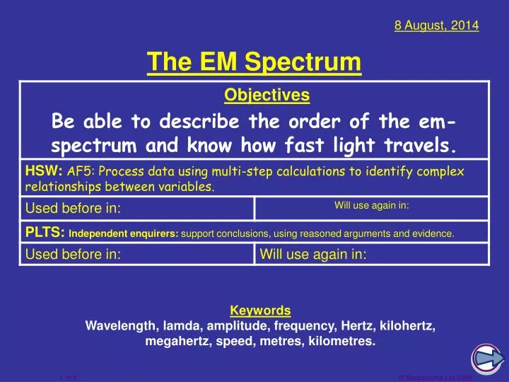 PPT - The EM Spectrum PowerPoint Presentation, free download - ID:3013093