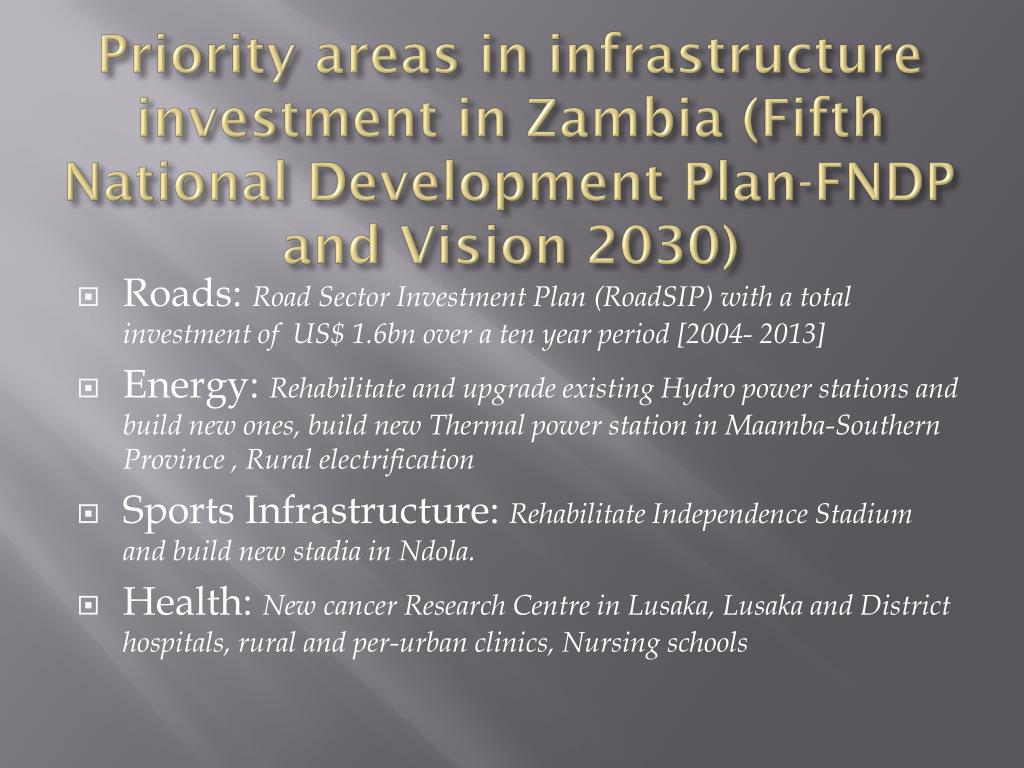 PPT - Infrastructure and construction investment opportunities n zambia ...