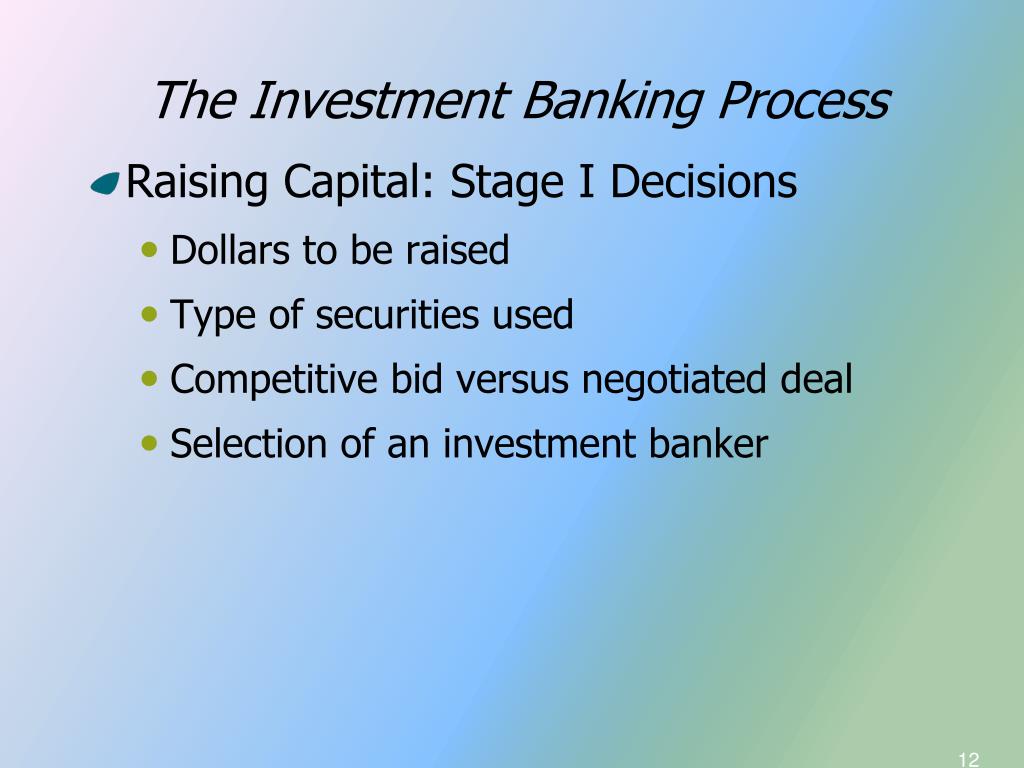 PPT - The Financial Markets and the Investment Banking Process ...