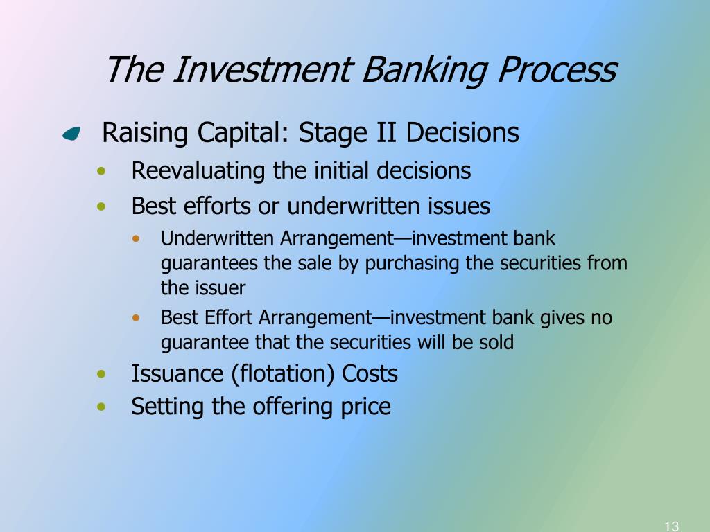 PPT - The Financial Markets and the Investment Banking Process ...