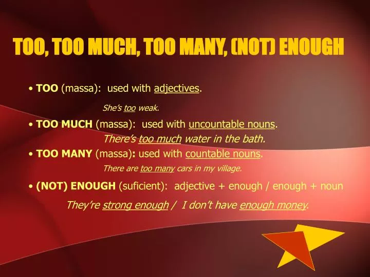 PPT - TOO, TOO MUCH, TOO MANY, (NOT) ENOUGH PowerPoint Presentation ...