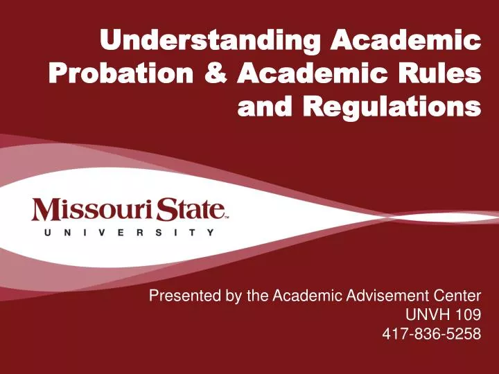 PPT - Understanding Academic Probation & Academic Rules and Regulations ...