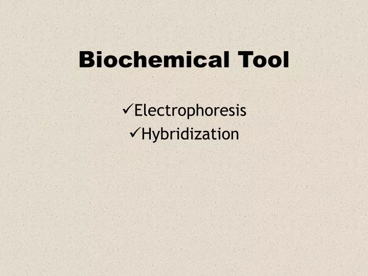 PPT - Biochemical Tool PowerPoint Presentation, free download - ID:3014192