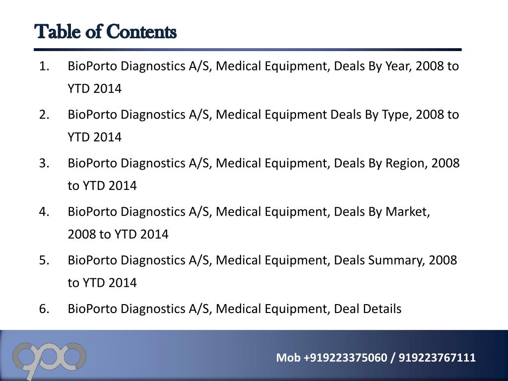 PPT - BioPorto Diagnostics AS (BIOPOR) - Medical Equipment - Deals ...