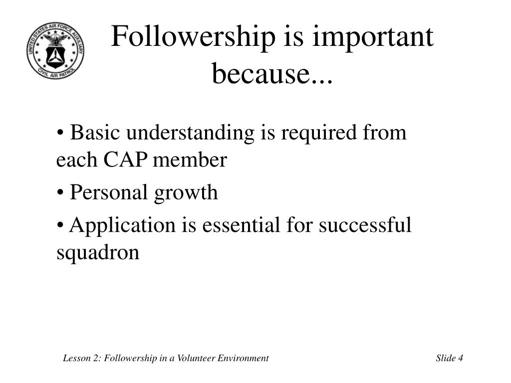 PPT - Followership in a Volunteer Environment PowerPoint Presentation ...