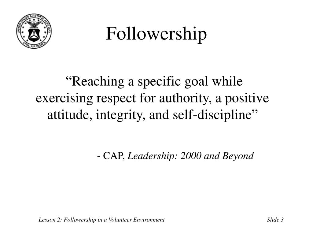 PPT - Followership in a Volunteer Environment PowerPoint Presentation ...