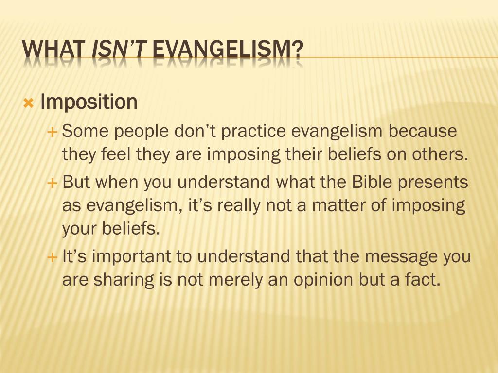 PPT - The Gospel and personal evangelism PowerPoint Presentation, free ...