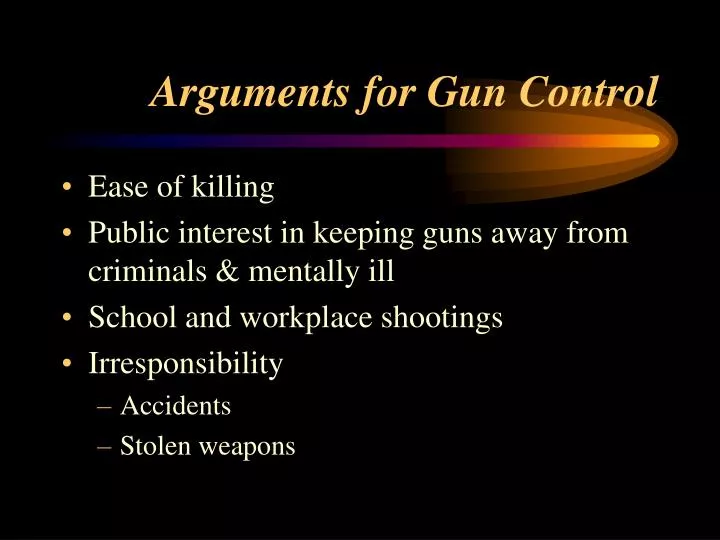 PPT - Arguments for Gun Control PowerPoint Presentation, free download ...
