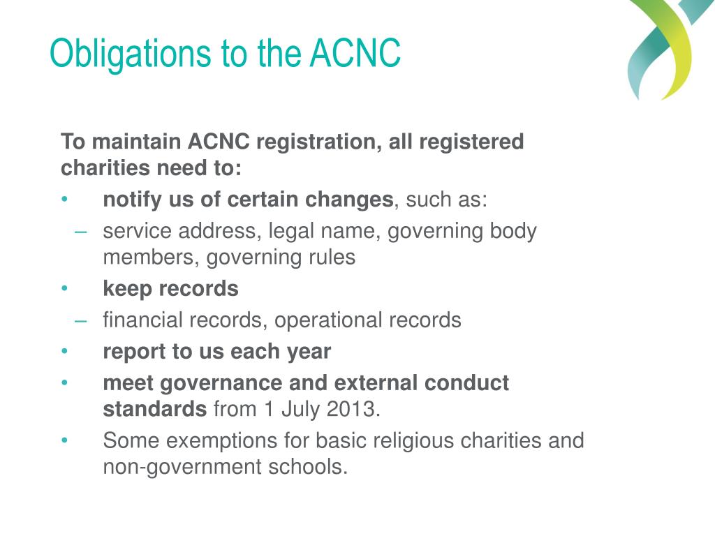 PPT - Australian Charities and Not-for-profits Commission – What’s in ...