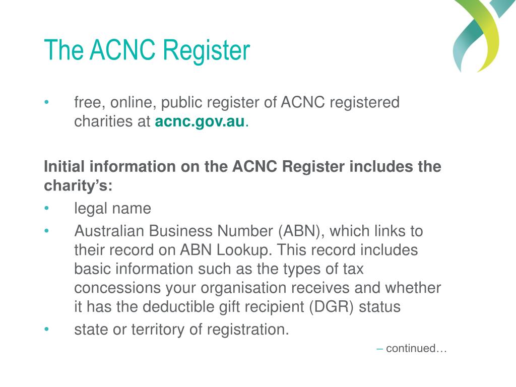 PPT - Australian Charities and Not-for-profits Commission – What’s in ...