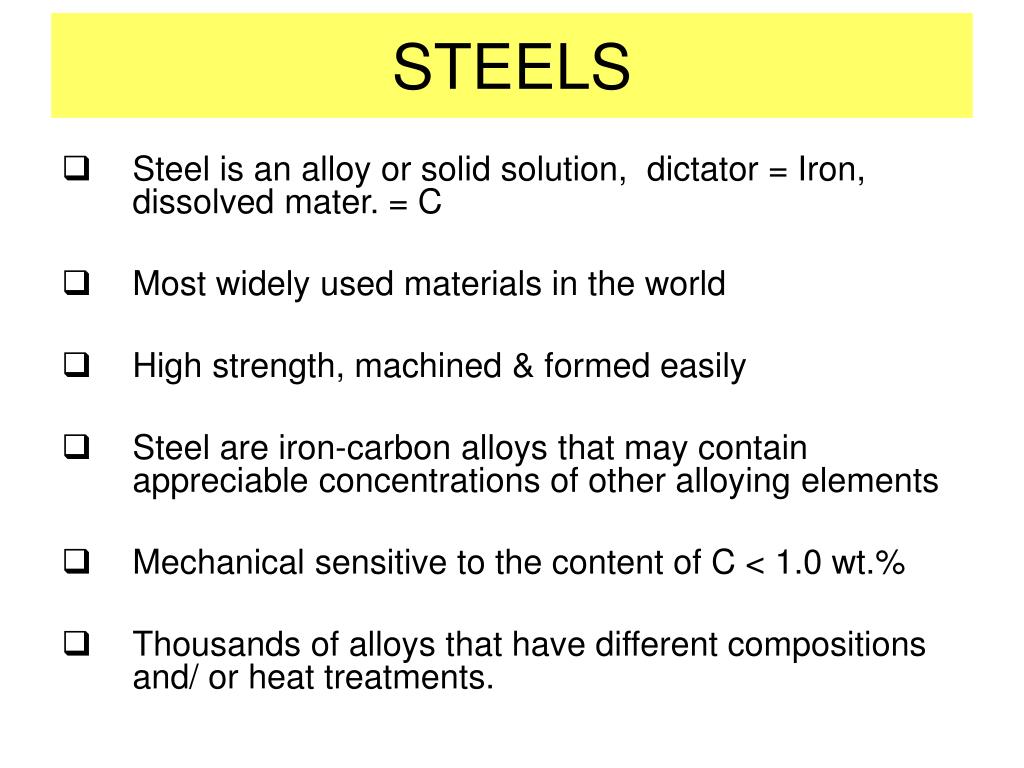 PPT - Fundamentals of metal and steel, heat treatment and material ...