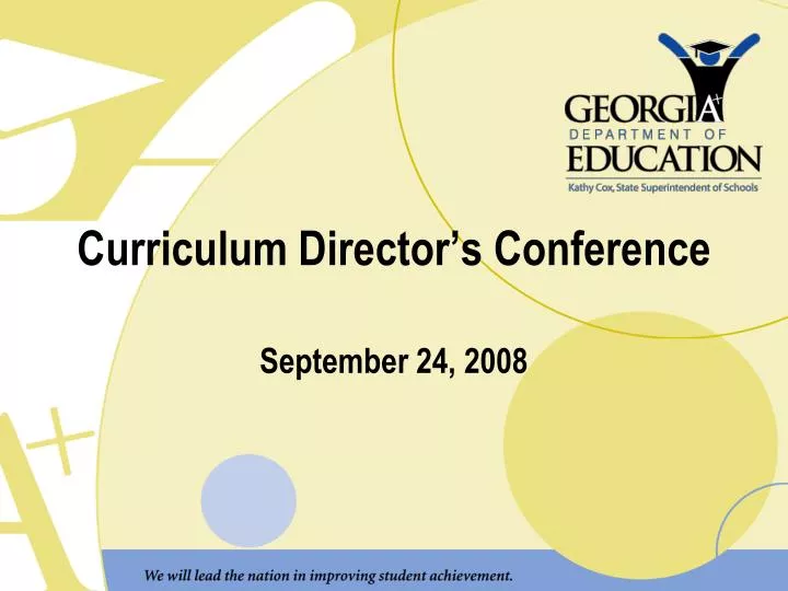 PPT - Curriculum Director’s Conference PowerPoint Presentation, free ...