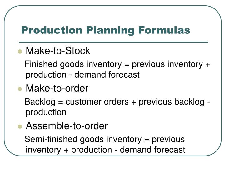 PPT - (Aggregate) Production Planning PowerPoint Presentation - ID:3015386