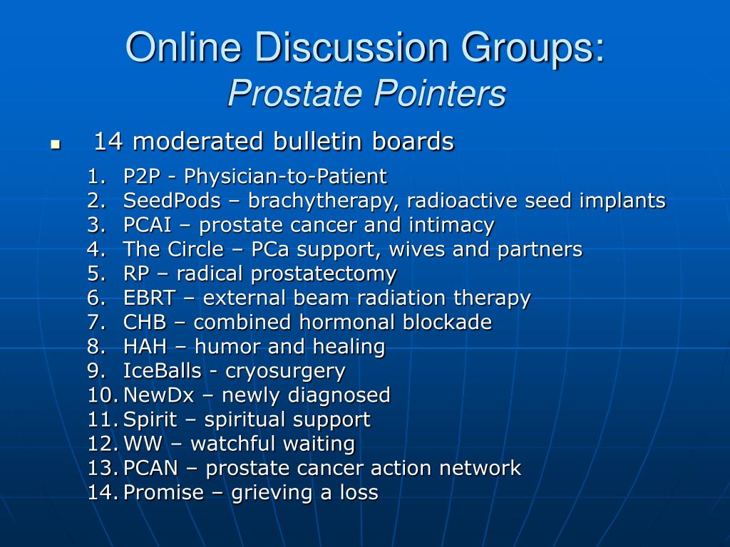 PPT - About Us TOO International Prostate Cancer Education & Support ...