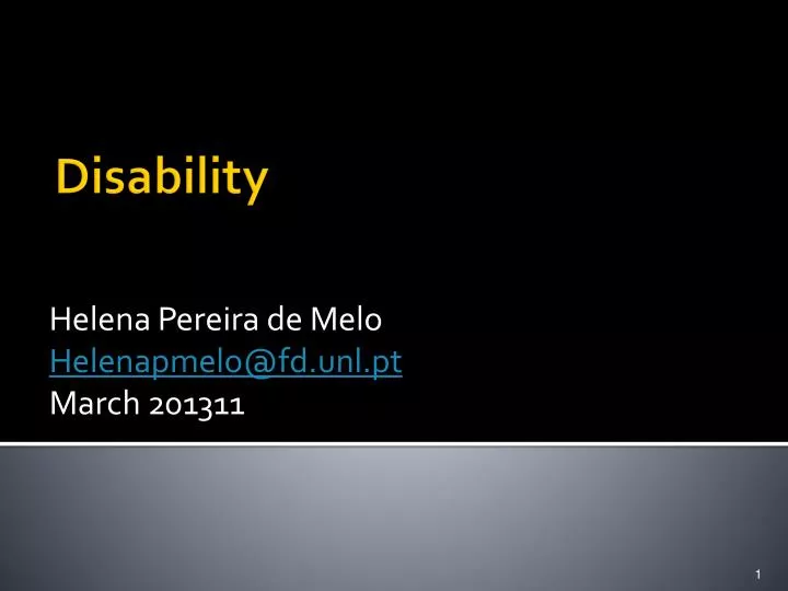 PPT - Disability PowerPoint Presentation, free download - ID:3016160