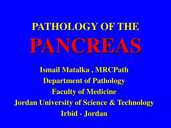Ppt Pathology Of The Pancreas Powerpoint Presentation Free Download Id3016500