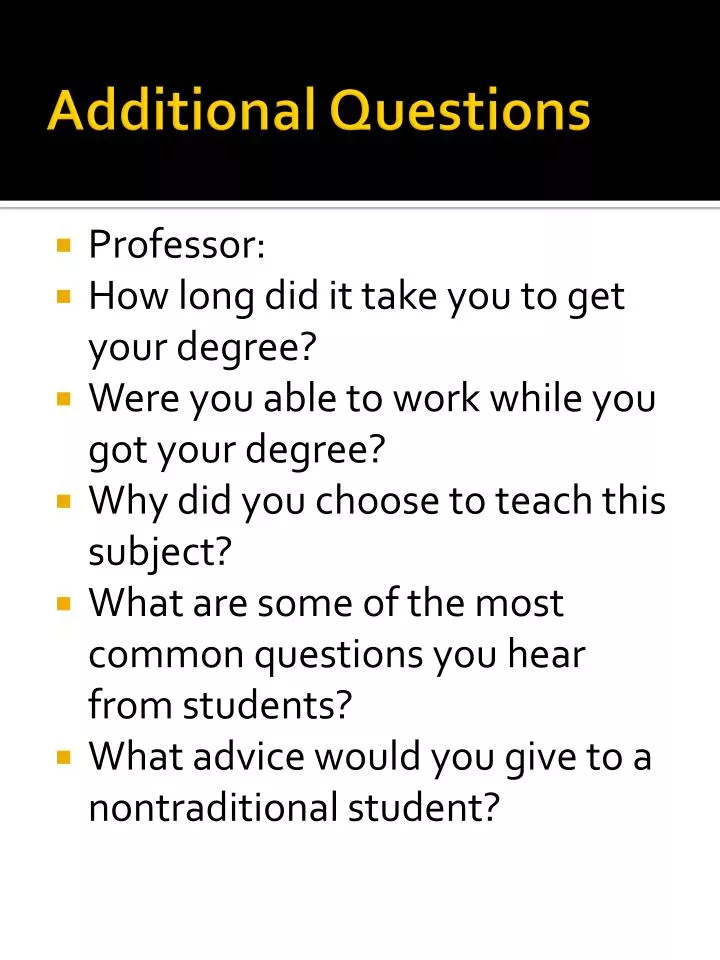 PPT - Additional Questions PowerPoint Presentation, free download - ID ...