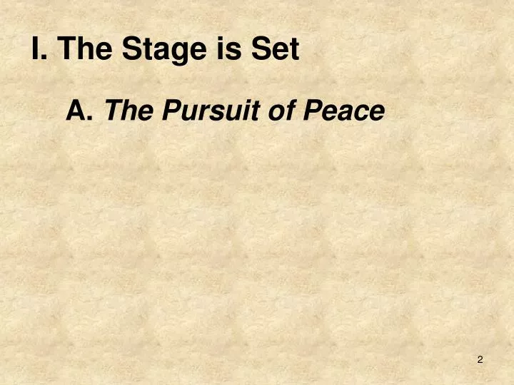 PPT - I. The Stage is Set PowerPoint Presentation, free download - ID ...