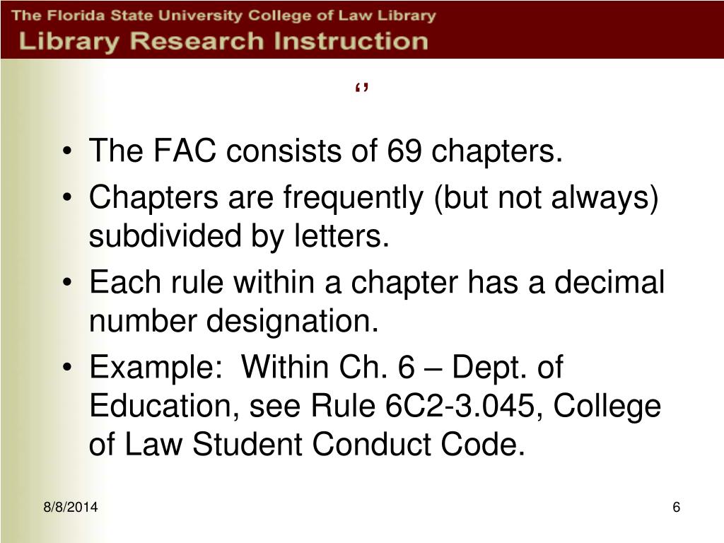 PPT - Florida Administrative Law Research PowerPoint Presentation, free ...