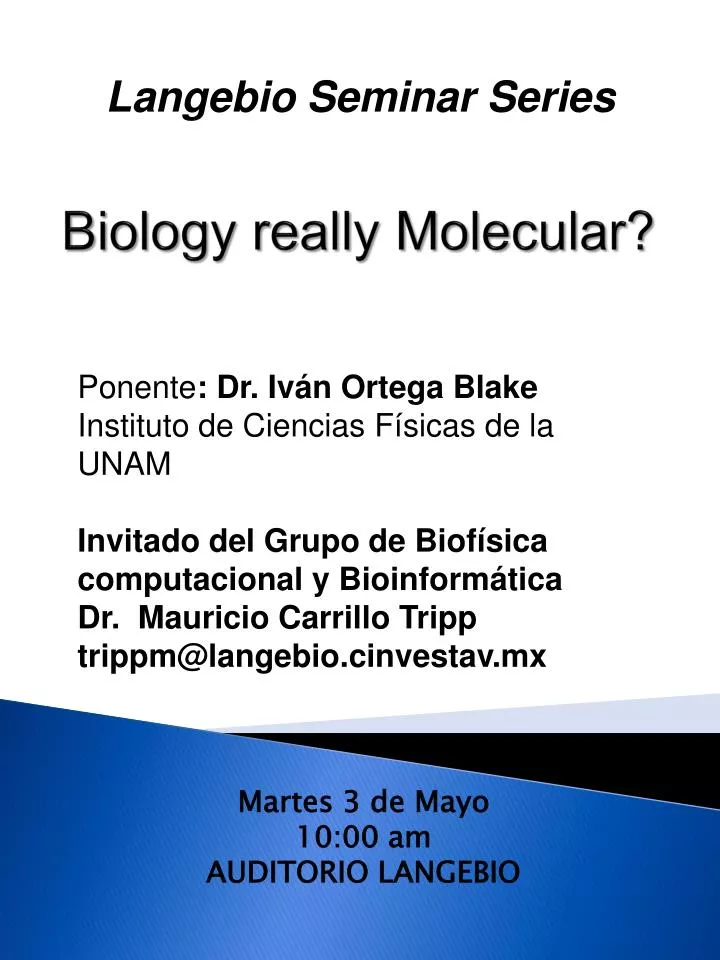 PPT - Biology really Molecular? PowerPoint Presentation, free download ...