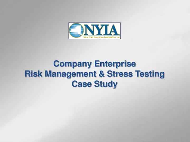 PPT - Company Enterprise Risk Management & Stress Testing Case Study ...