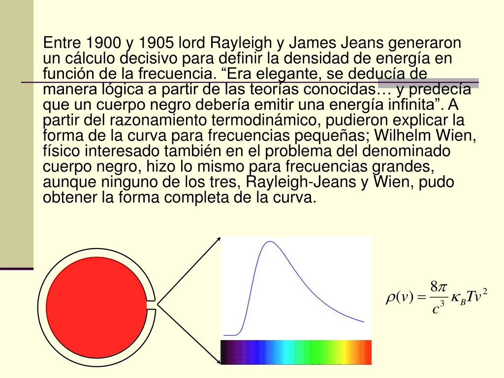PPT - LEY DE RAYLEIGH- JEANS Y LA CATÁSTROFE ULTRAVIOLETA PowerPoint ...