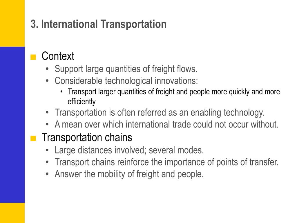 PPT - Topic 5 – International and Regional Transportation PowerPoint ...
