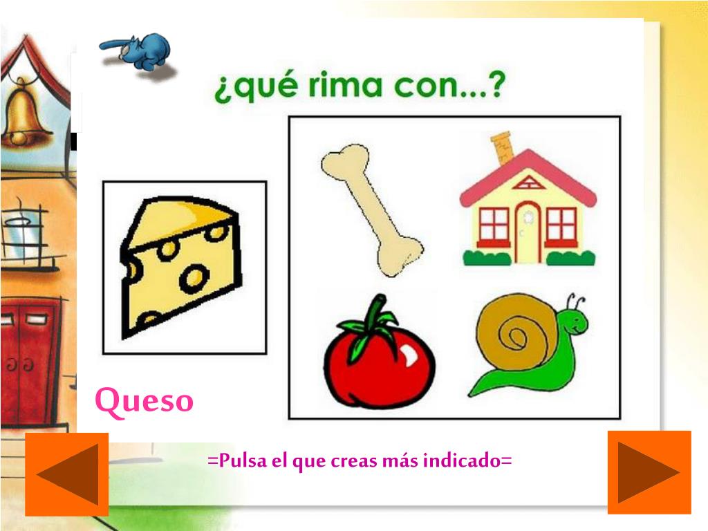 PPT - Qué rima con gato? Qué rima con helado? Qué rima con queso? Qué ...
