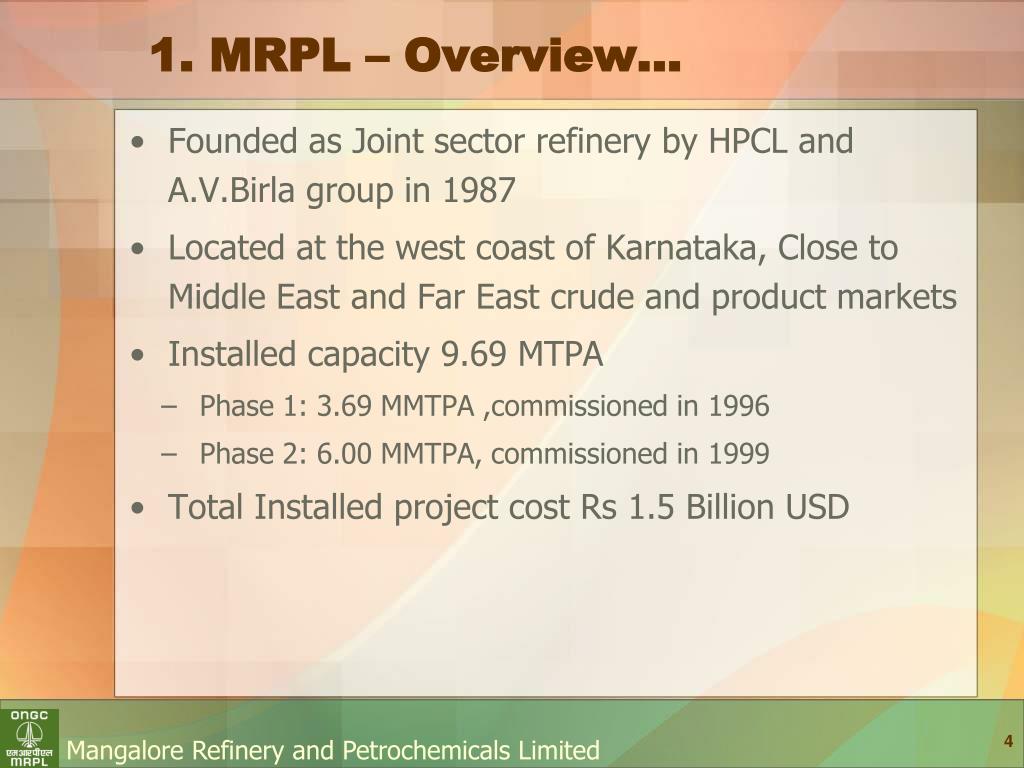PPT - Mangalore Refinery and Petrochemicals Ltd. PowerPoint ...