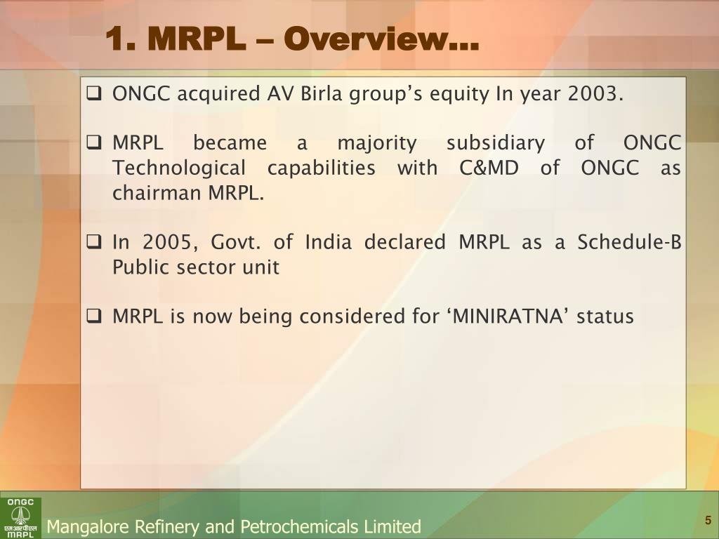 PPT - Mangalore Refinery and Petrochemicals Ltd. PowerPoint ...