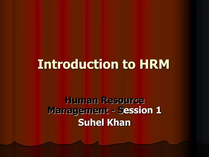 PPT - Introduction to HRM PowerPoint Presentation, free download - ID ...