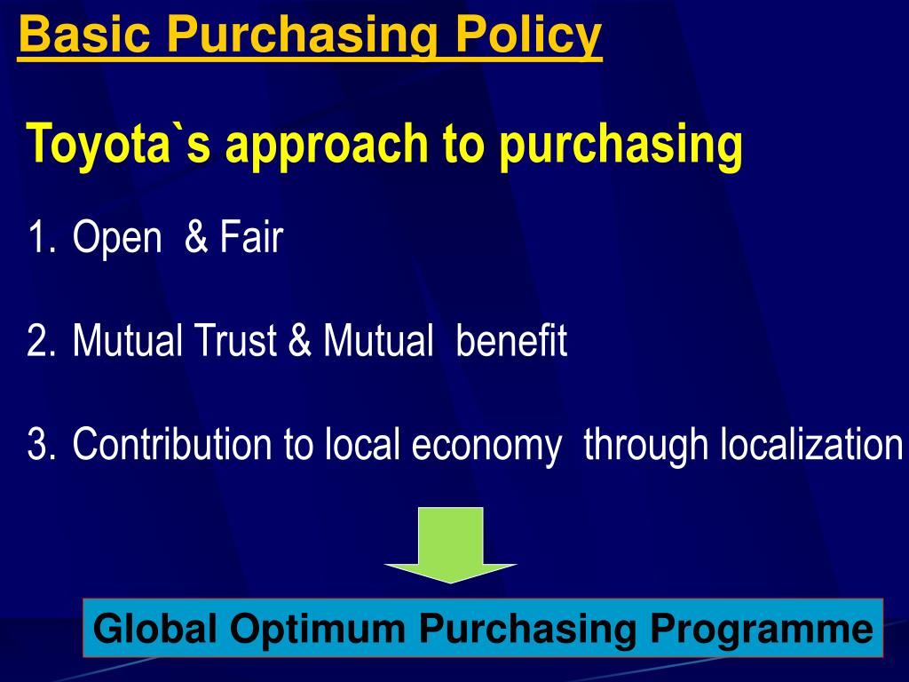 PPT - Toyota Global Sourcing Perspective & Journey in India PowerPoint ...