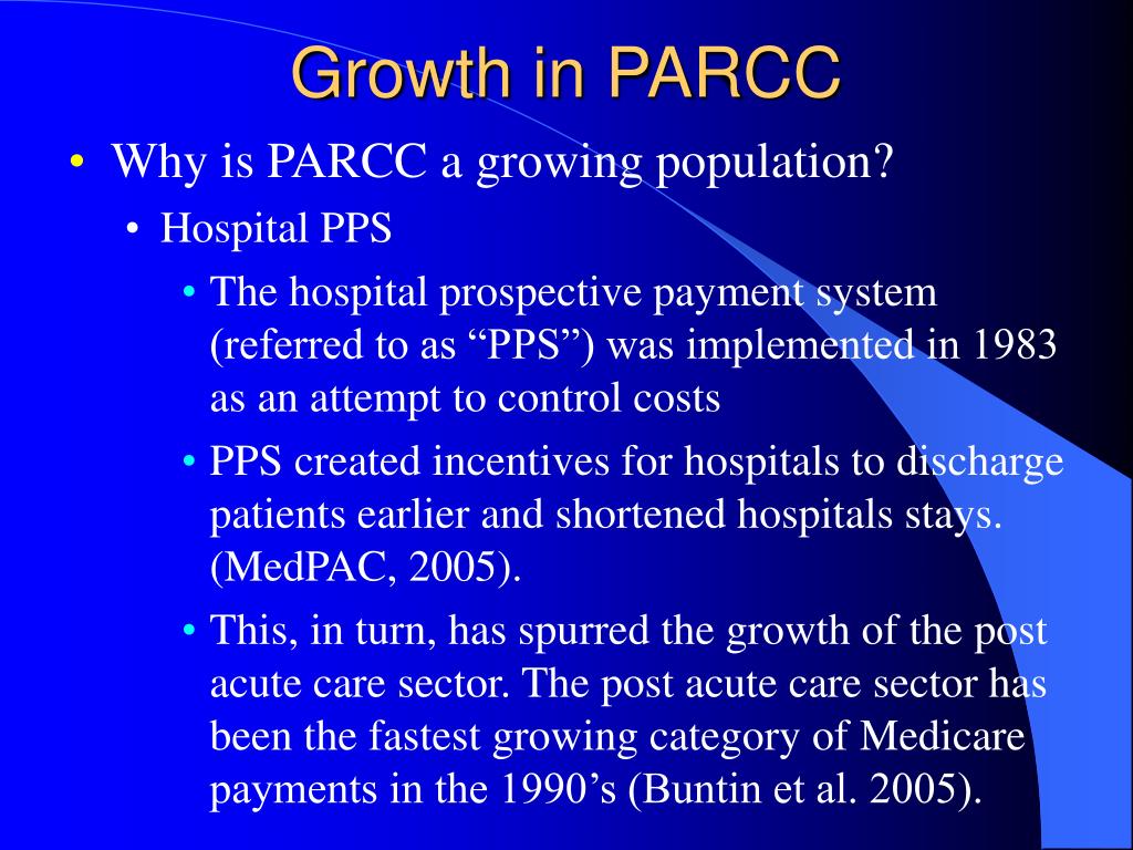 PPT - Definition of PARCC (Post-Acute, Rehabilitative, and Convalescent ...