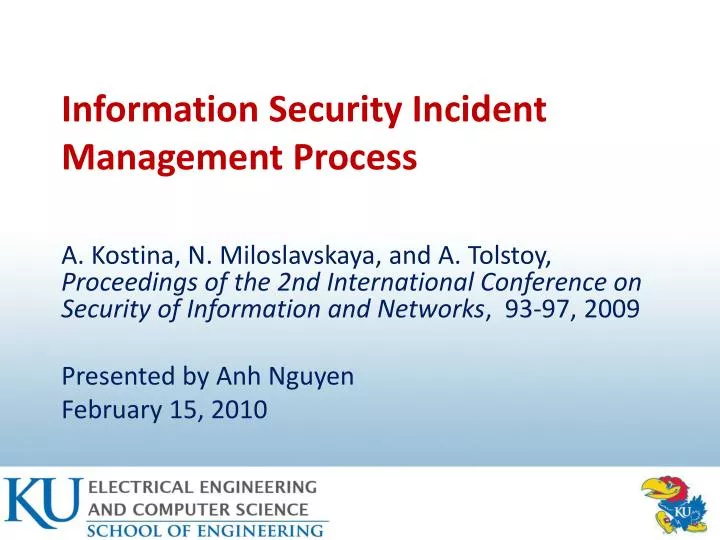 PPT - Information Security Incident Management Process PowerPoint ...
